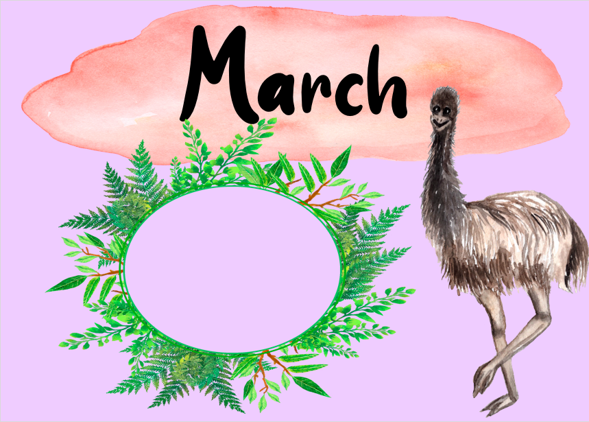 Australian Animal Theme Birthday Charts | Teach In A Box