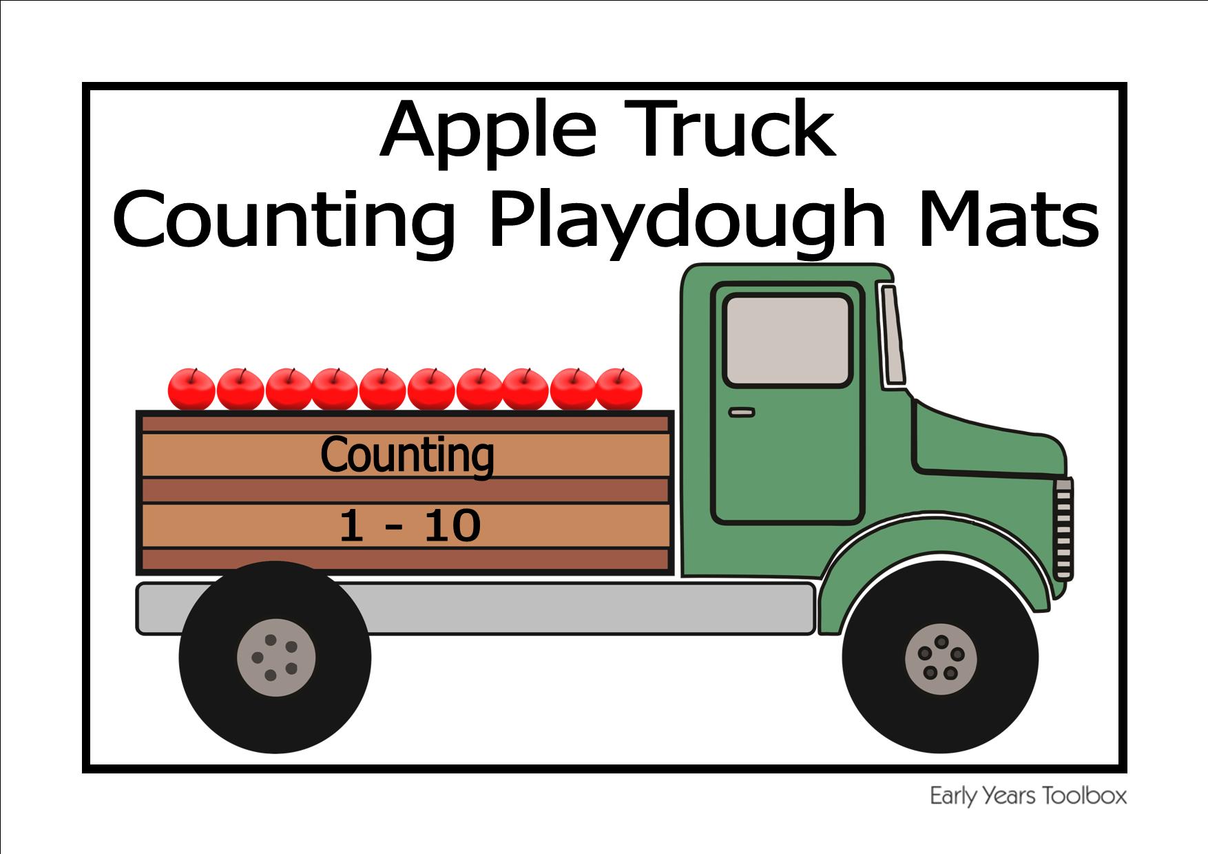 Apple Truck Counting - Playdough Mats (Counting 1-10) | Teach In A Box